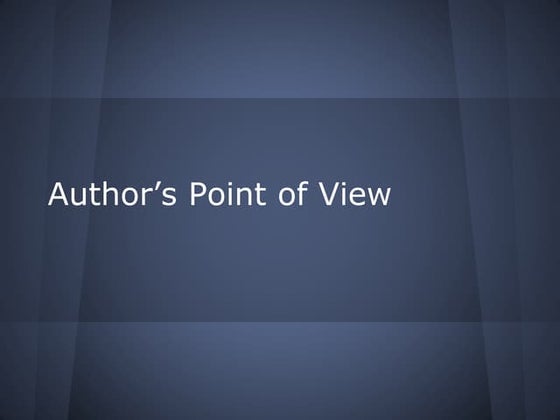 Point of view for Fourth Graders | PPT | Genres
