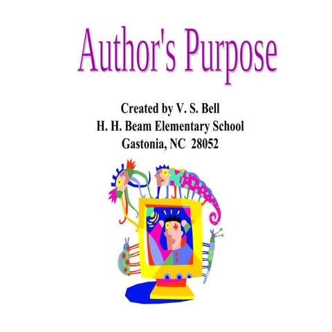 Author’s Purpose PPT - Lesson and Activities | PPTX