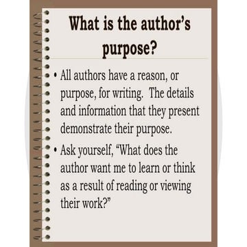 Determine Author's Purpose, with videos! | PPTX