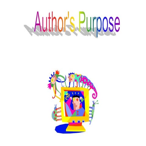 Author’s Purpose PPT - Lesson and Activities | PPTX