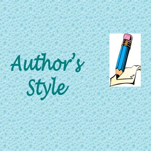 Authors_Style elements and examples given | PPT