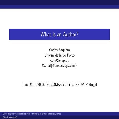 What is an Author? | PDF