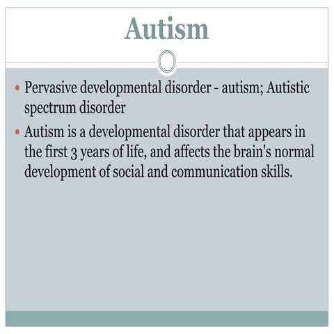 Autism | PPT