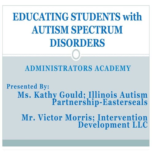 Autism presentation | PPTX