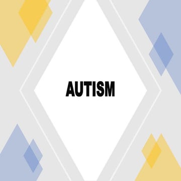 Autism and developmental delay | PPT