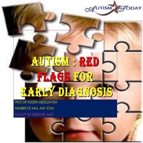 Autism and early diagnosis (red flags) | PPT