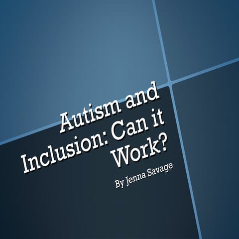 Autism and inclusion | PPT