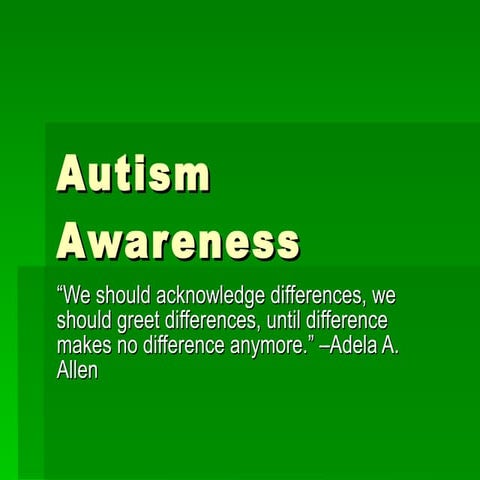 Autism Awareness | PPT