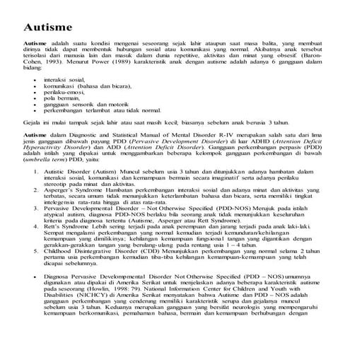 Autisme | DOCX