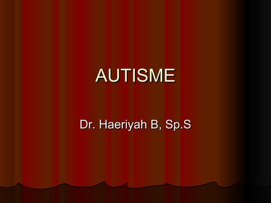 Ciri ciri autisme | PPT