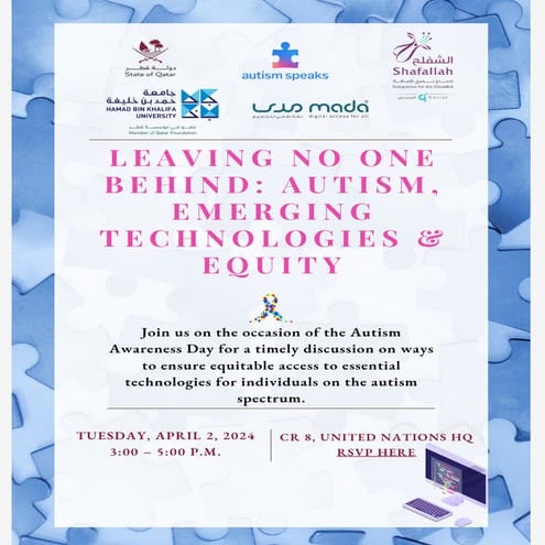 World Autism Awareness Day 2024 Event - Ensure equitable access to essential Technologies for ...