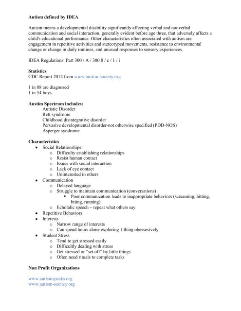 Autism Training Powerpoint | PPT