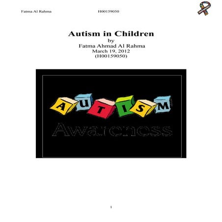 Autism Communication: Group 5 Project | PPSX