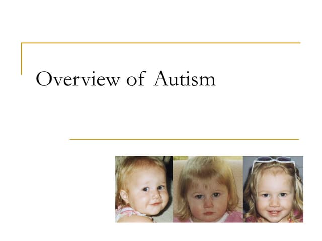 Autism presentation | PPTX