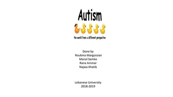 Autism spectrum disorder (ASD) | PDF