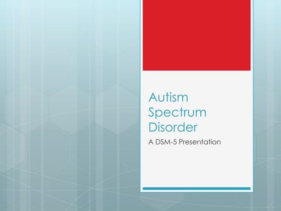 Autism powerpoint | PPT