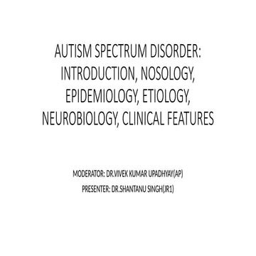 ASD in DSM-5 replaces DSM-IV pervasive developmental disorders and ...