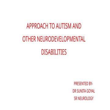 Autism spectrum disorders and other neurodevelopmental disorders | PPTX