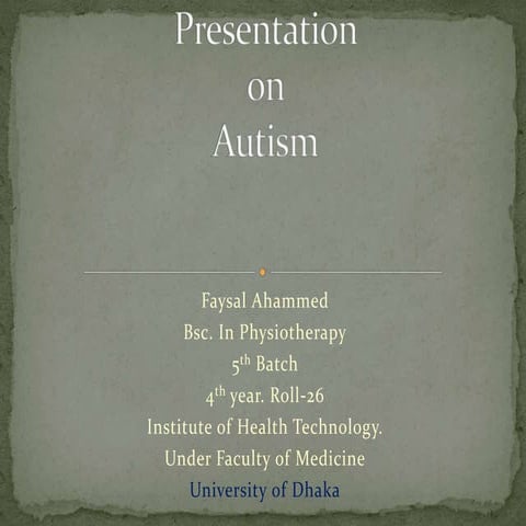 Autistic disorder | PPT