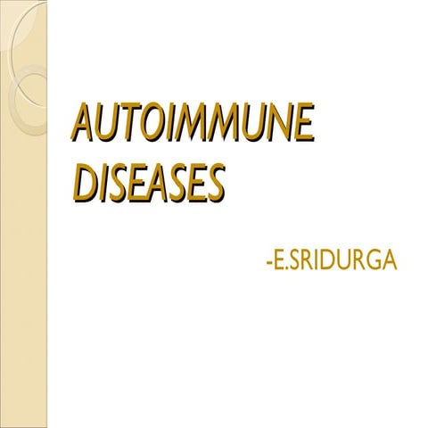 Autoimmune disorders | PPT