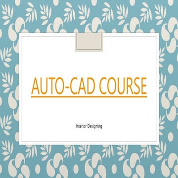 Auto-Cad Course | PPT