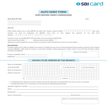 Auto debit-form-for-existing-credit-cardholder | PDF