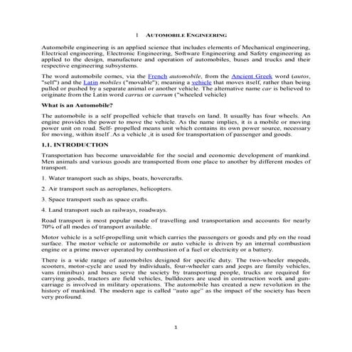 Automobile module1 | PDF