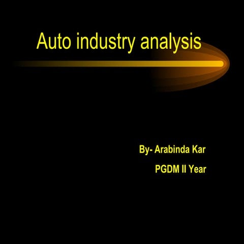 Auto industry Ppt | PPT