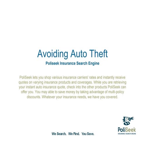 Auto Theft Prevention Tips | PDF