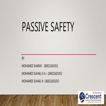 PASSIVE SAFETY SYSTEMS | PPTX