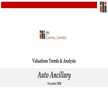 India Auto Ancillary Valuation Trends - Nov 2020 | PPT