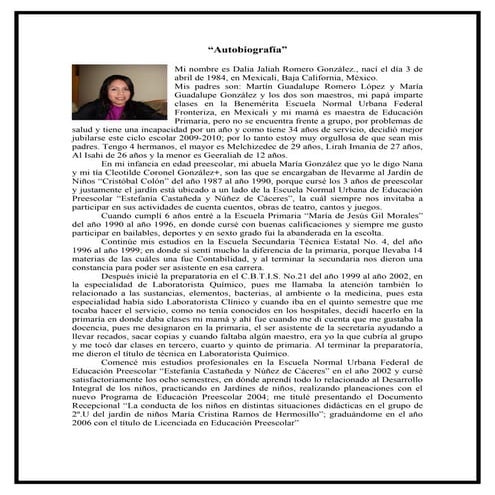 AutobiografíA De Dalia | DOC