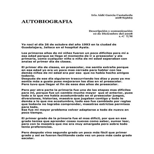 mi autobiografia | DOC