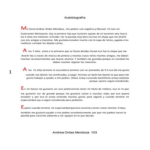 autobiografia en powerpoint. | PPT