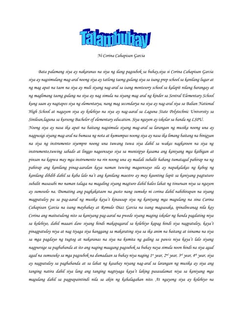 Talambuhay Example Talambuhay | PDF