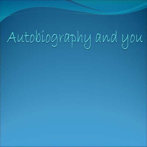Autobiography | PPT