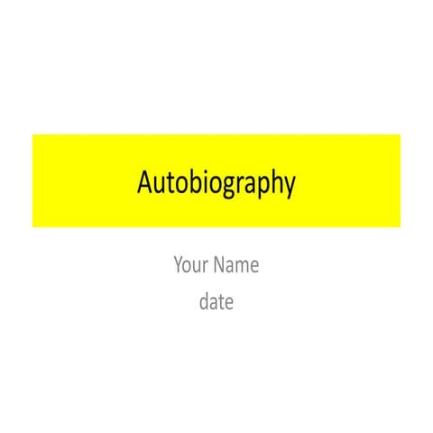 Autobiography | PPT