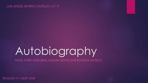 Autobiography! | PPT