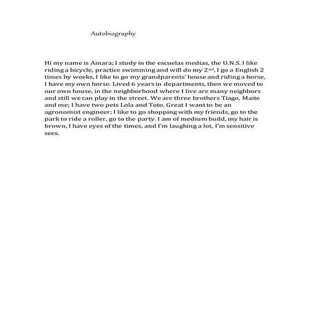 Autobiography | DOCX