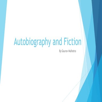 Autobiography and fiction | PPTX