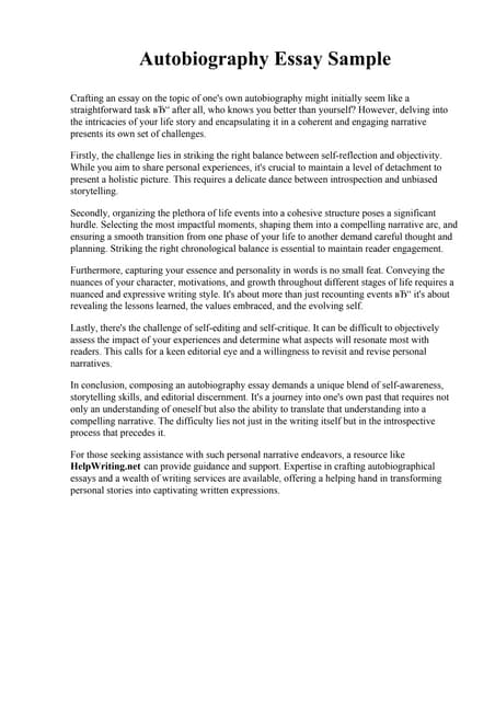 Essay On My Life | PDF