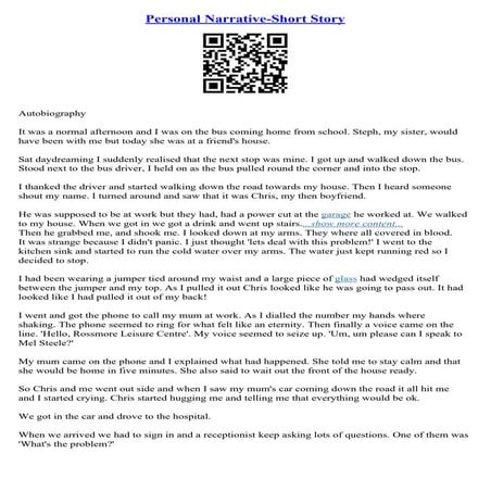 Autobiography Narrative Essay | PDF