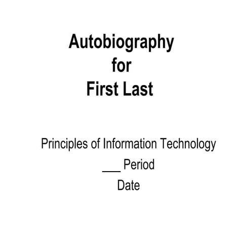 Autobiography Template | PPT