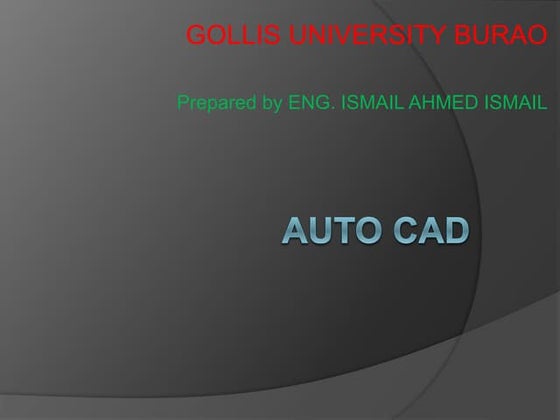 Auto cad 2d drawing | PPT