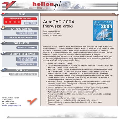 AutoCAD 2004. Pierwsze kroki | PDF