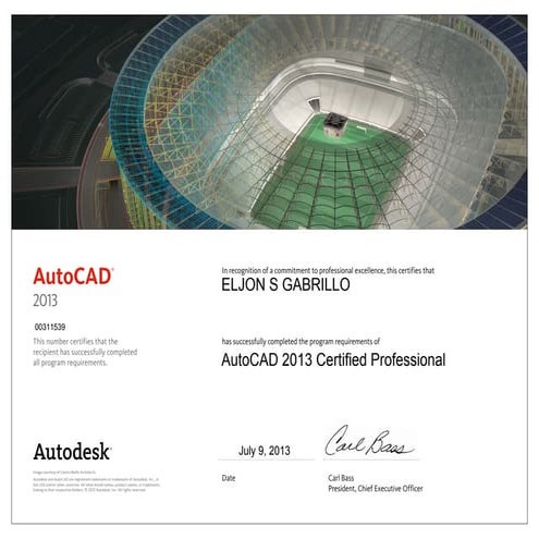AutoCAD Certified Professional (Autodesk) | PDF