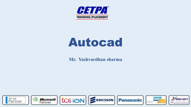 Presentation On Auto Cad | PPTX
