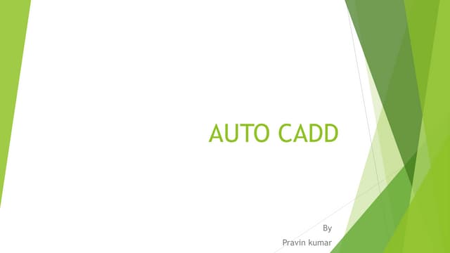 autocad presentation.pdf | Technology & Computing