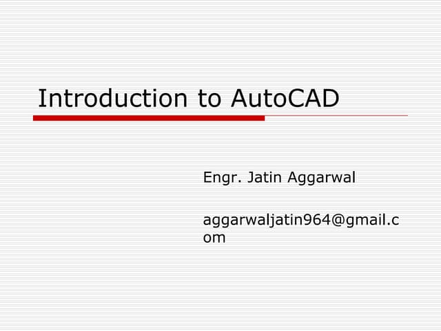 AutoCAD drawing layout using layout tool | PPTX