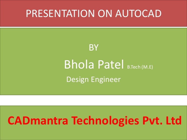 Autocad presentation